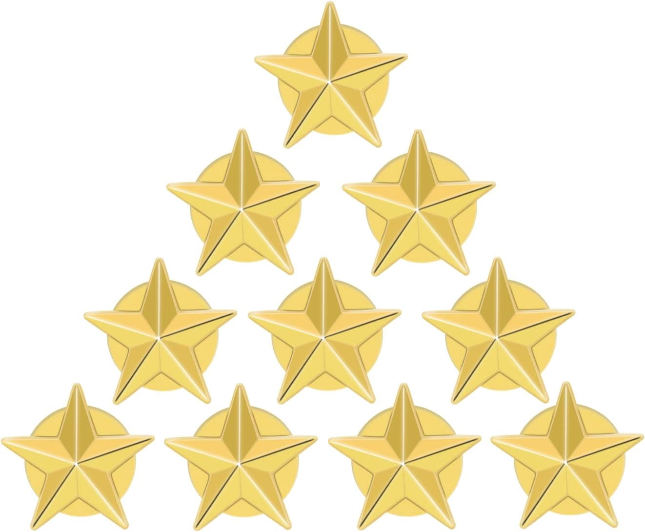 10 Pieces Star Badge Lapel Pin for 4th of July Memorial Day Brooch Pin ...