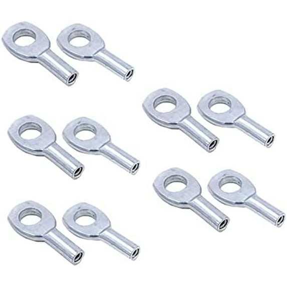 10 Pieces Steel Wire Rope Eyelets Gym Machine Cable Replacement ...