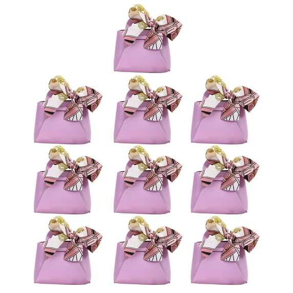 10 Pieces Stylish Leather Packaging Box Leather Travel Bag Small Candy ...