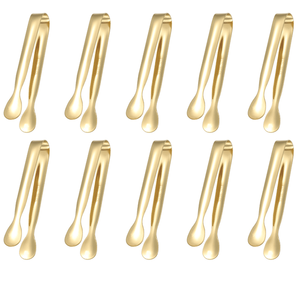 10 Pieces Sugar Tongs Ice Tongs Stainless Steel Mini Serving Tongs ...