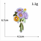 10 Pieces Sunflower Embroidery Patches - DIY Flower Cartoon Cloth ...