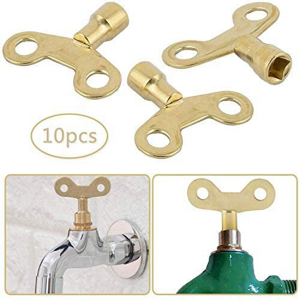 10 Pieces Tap Water Wrench Radiator Wrench Solid Radiator Bleed Wrench ...