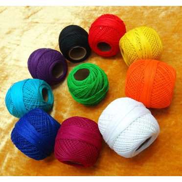 100% Pure Cotton Crochet Thread Set by Threadart - Size 10 - Spring ...