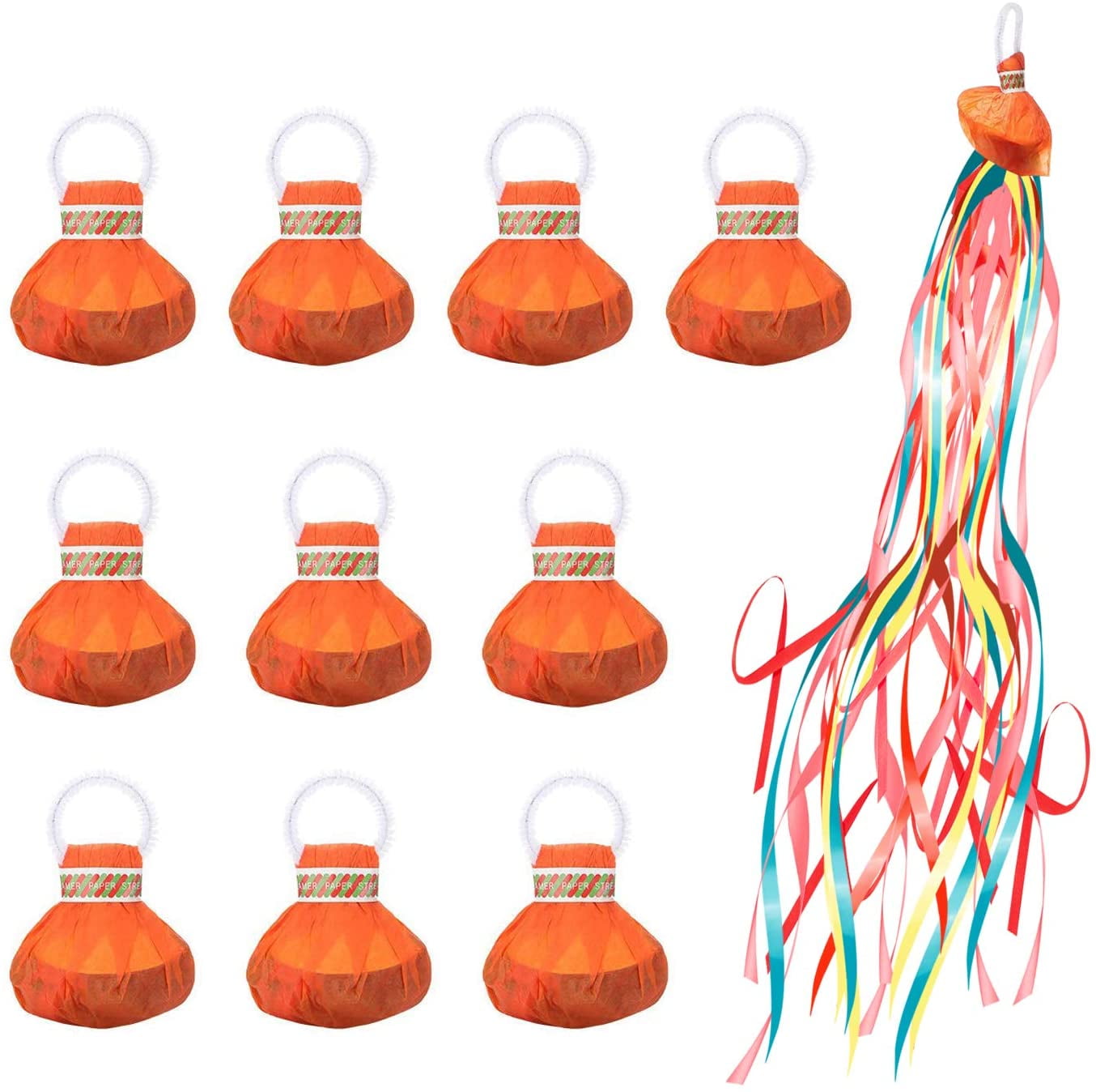 10 Pieces Throw Streamers No Mess Party Streamers Popper Party Paper ...