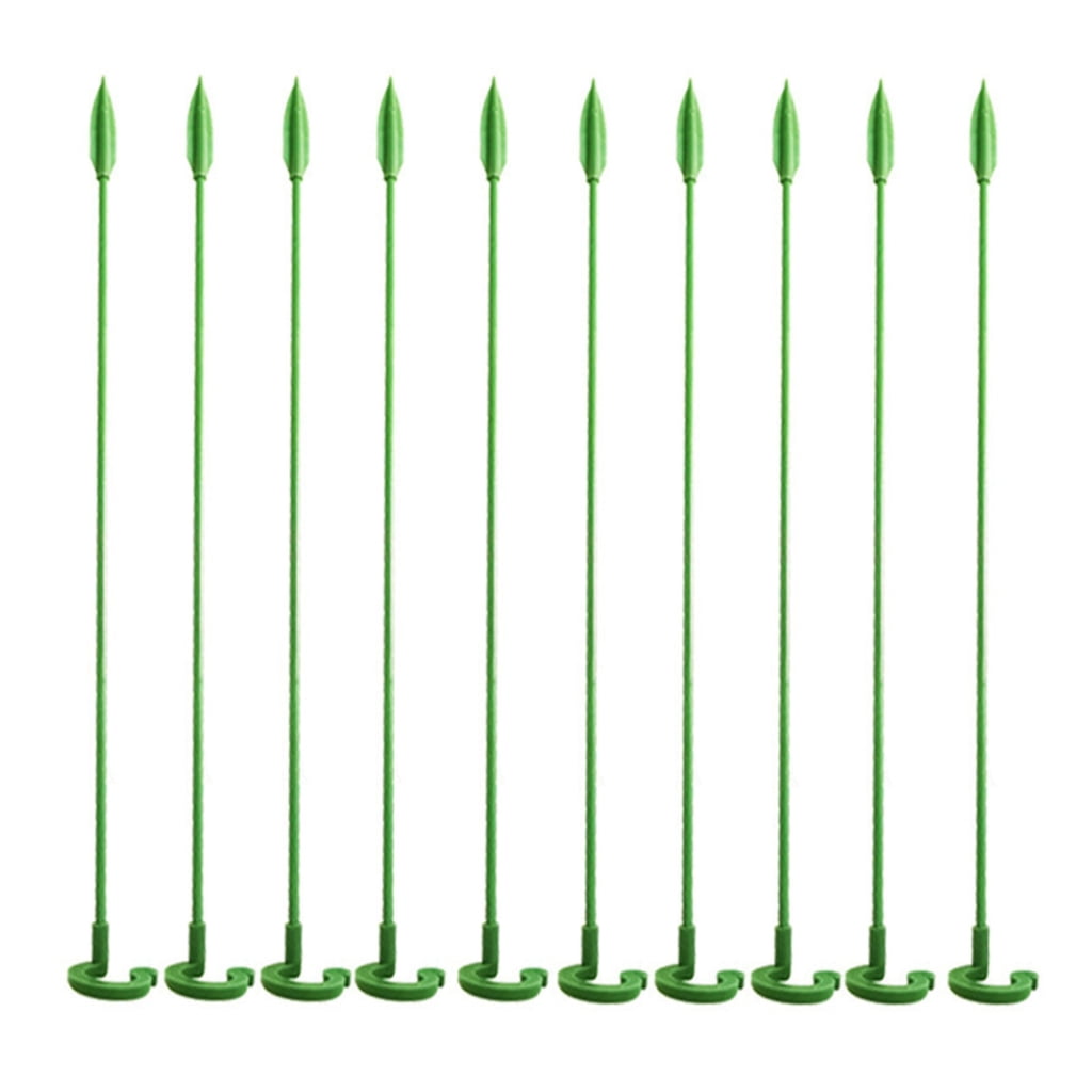10 Pieces Vertical Growth Plant Stakes Garden Support for Tomatoes ...