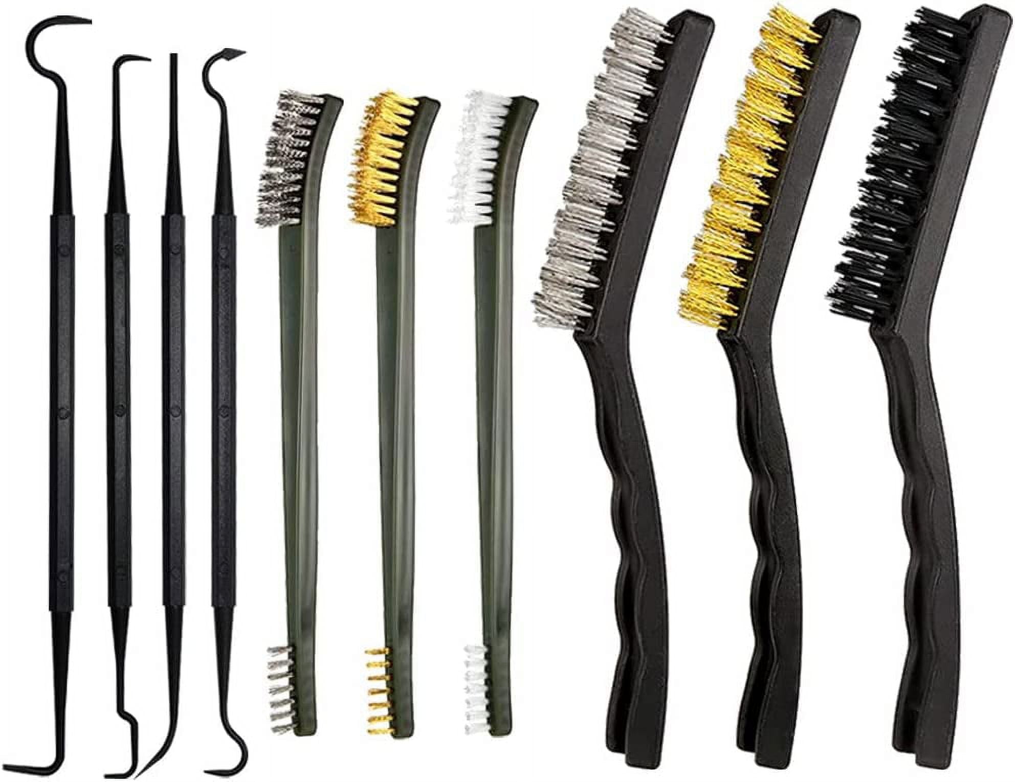 10 Pieces Wire Brush Set, STONCEL Cleaning Brush Scratch Bristles Brush ...