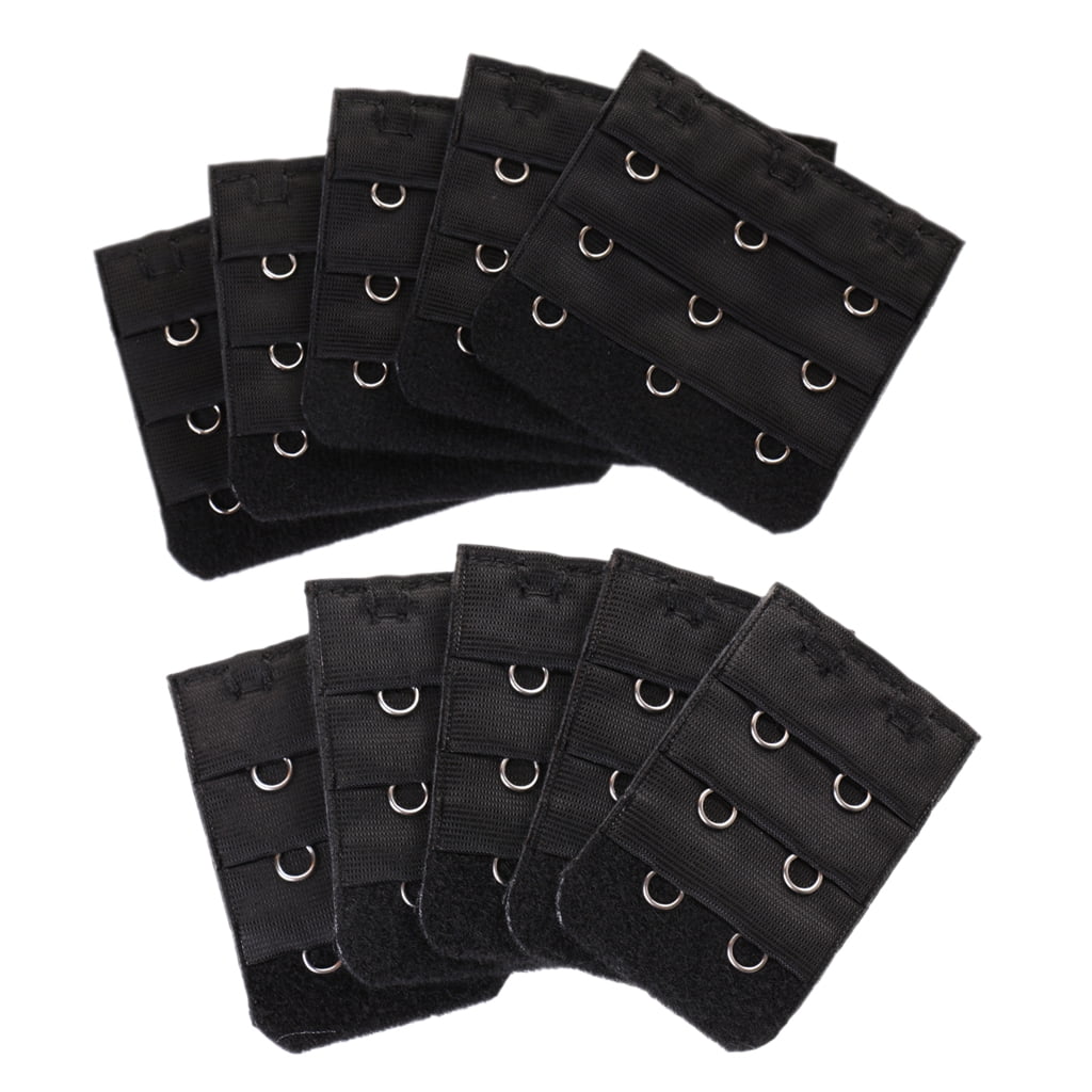 10 Pieces Womens Bra Extenders 2 Hook Bra Band Extension Strap Soft ...