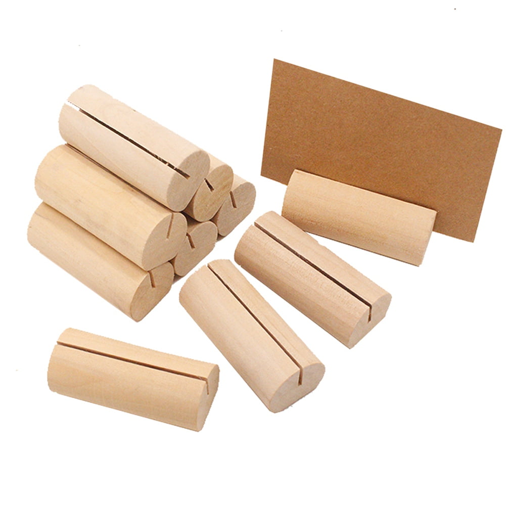 10 Pieces Wood Table Card Stand Wood Place Card Holders Wood Table ...
