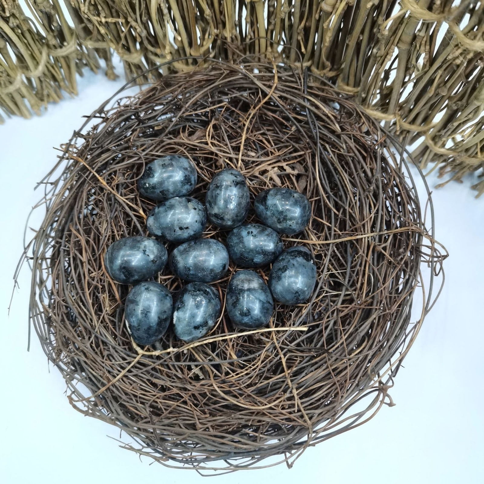 10 Pieces Worry Stones Egg Rock Crystal Gemstone Polished Mineral Rock ...