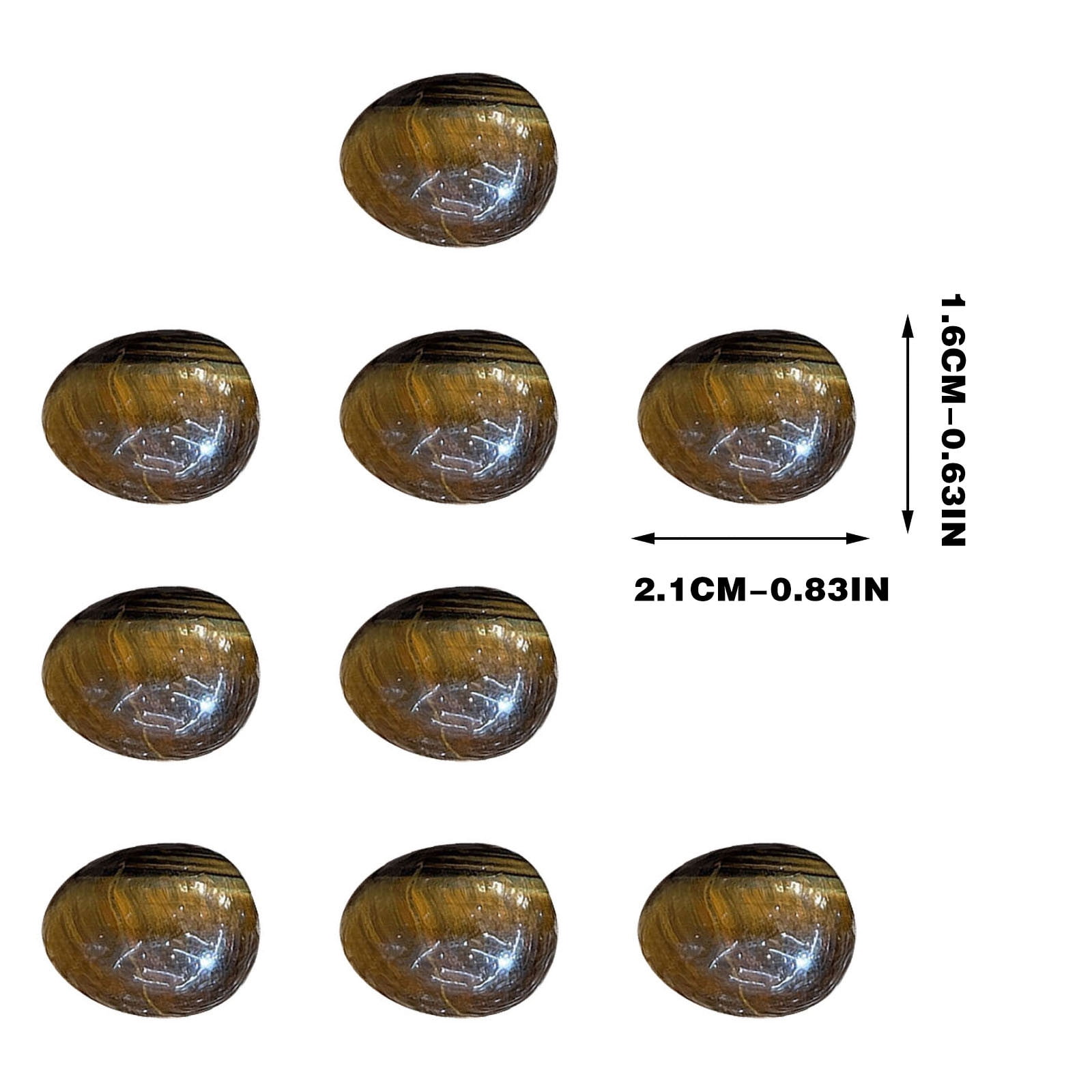 10 Pieces Worry Stones Egg Rock Crystal Gemstone Polished Mineral Rock ...
