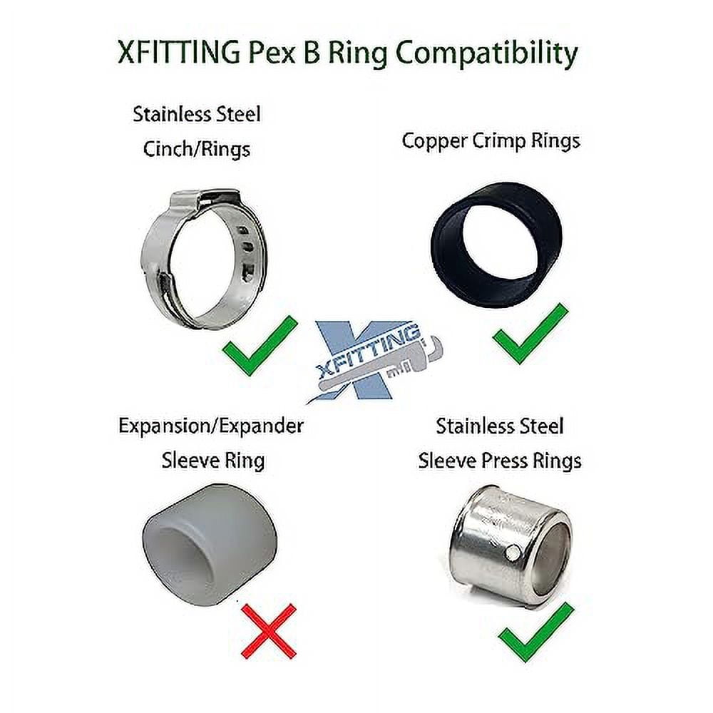 10 Pieces XFITTING 3/4" Pex x 3/4" PB (Polybutylene) Splicing Coupling with Ring, Repair Kit ...