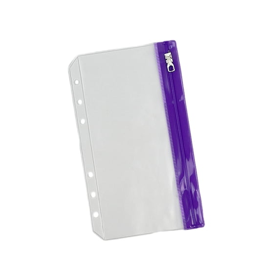 10 Pieces Zipper Binder Pockets Binder Zipper Folders Loose Bags with 6 ...
