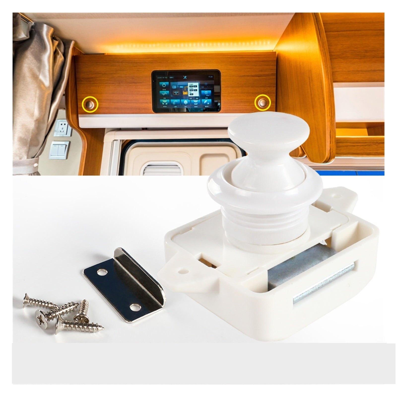 10 Pieces/box Diameter 26 Mm Camper Door Cabinet Lock RV Caravan Boat ...