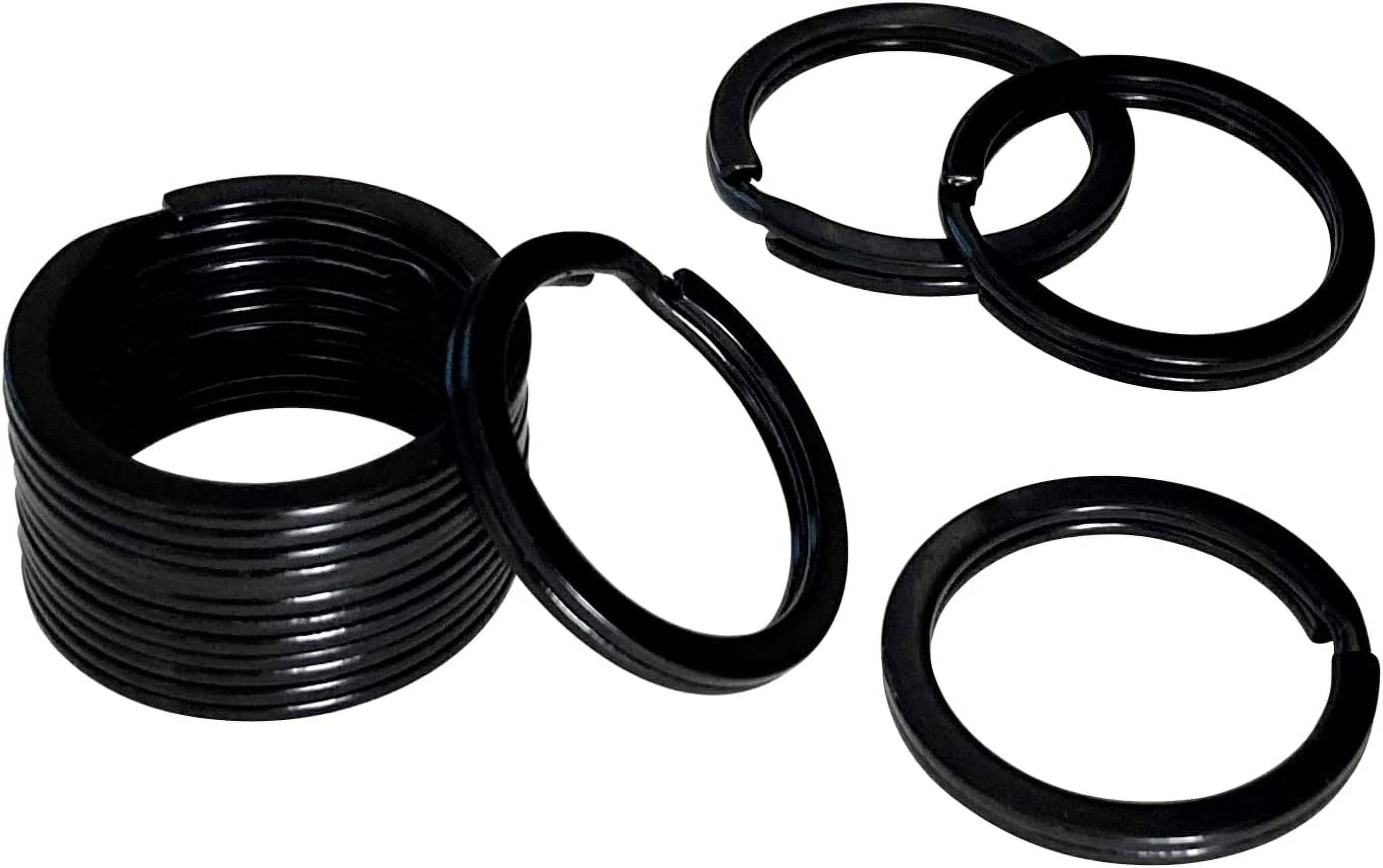 10 Pieces of 1-inch Flat Key Rings - Metal Keychain Rings, Split ...