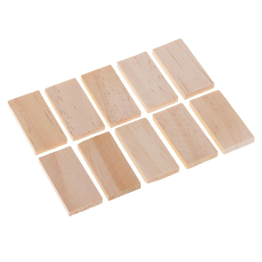 10 Pieces of Rectangle Wooden Discs Can Be Painted Wooden Pieces Wooden ...