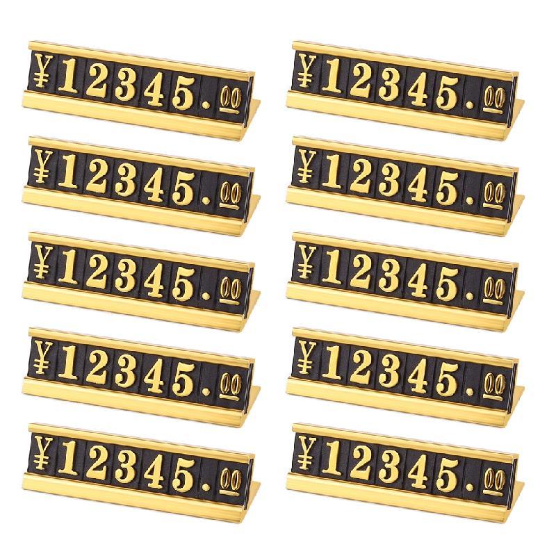 10 Pieces/sets Assembly Price Tags Price Display Board Arabic Numerals ...
