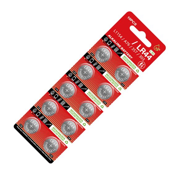 10 Pieces/sheet LR44 AG13 Button Cells 1.5V Large Capacity Coin Cell ...