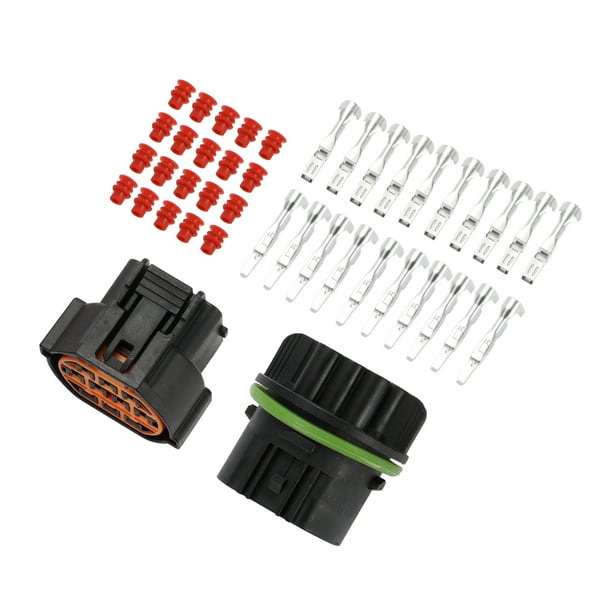 10 Pin Front Headlight Connector Plug Male Female Wire Terminal for ...