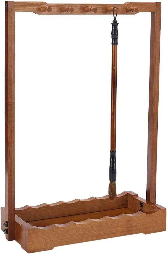 10-Pin Vintage Calligraphy Brush Pen Holder Chinese Calligrapghy Brush ...