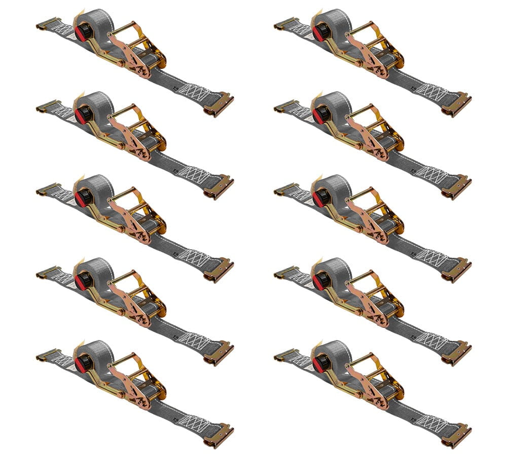 10 Pk 2'' x 16' Rocker Winder Ratchet Straps for E-Track - Tie Down ...
