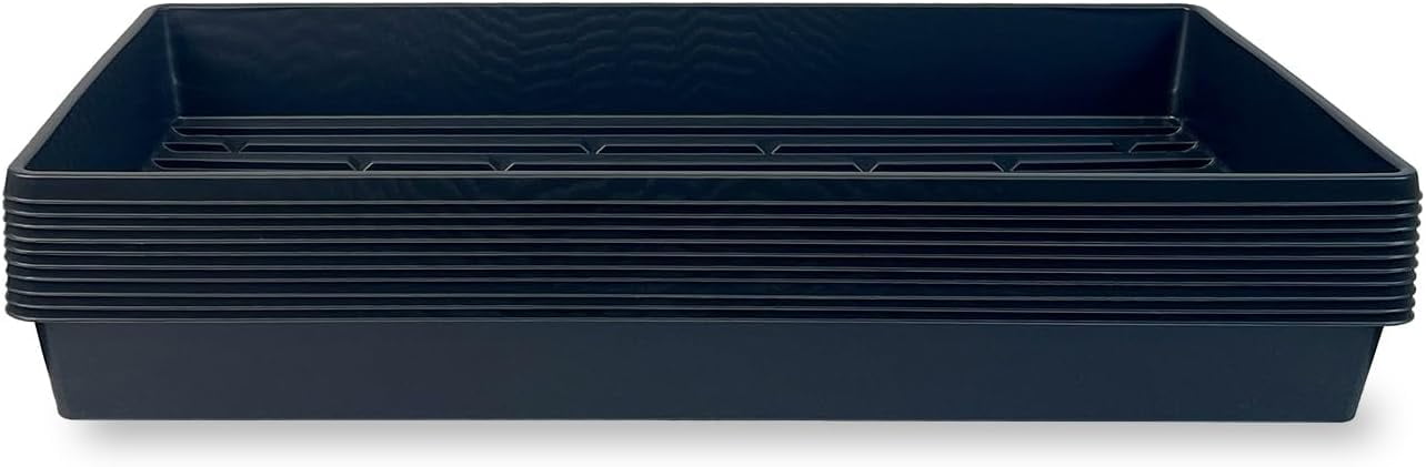 10 Plant Growing Trays (No Drain Holes) - 20" x 10" - Perfect Garden ...