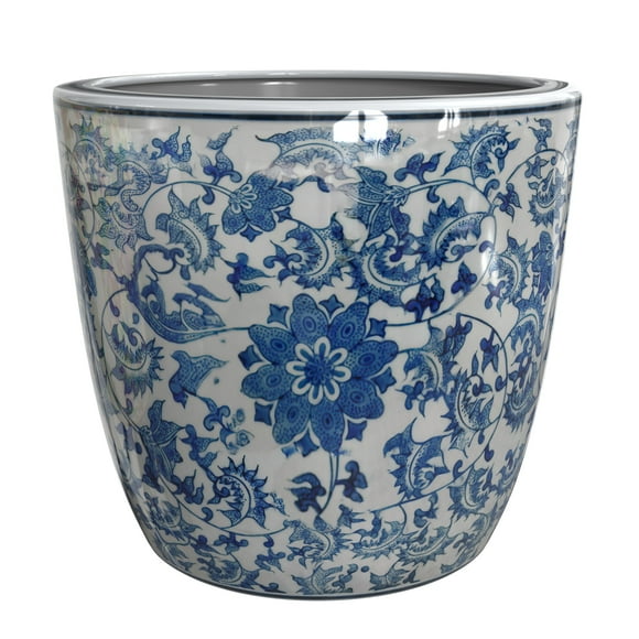 Blue White Planter