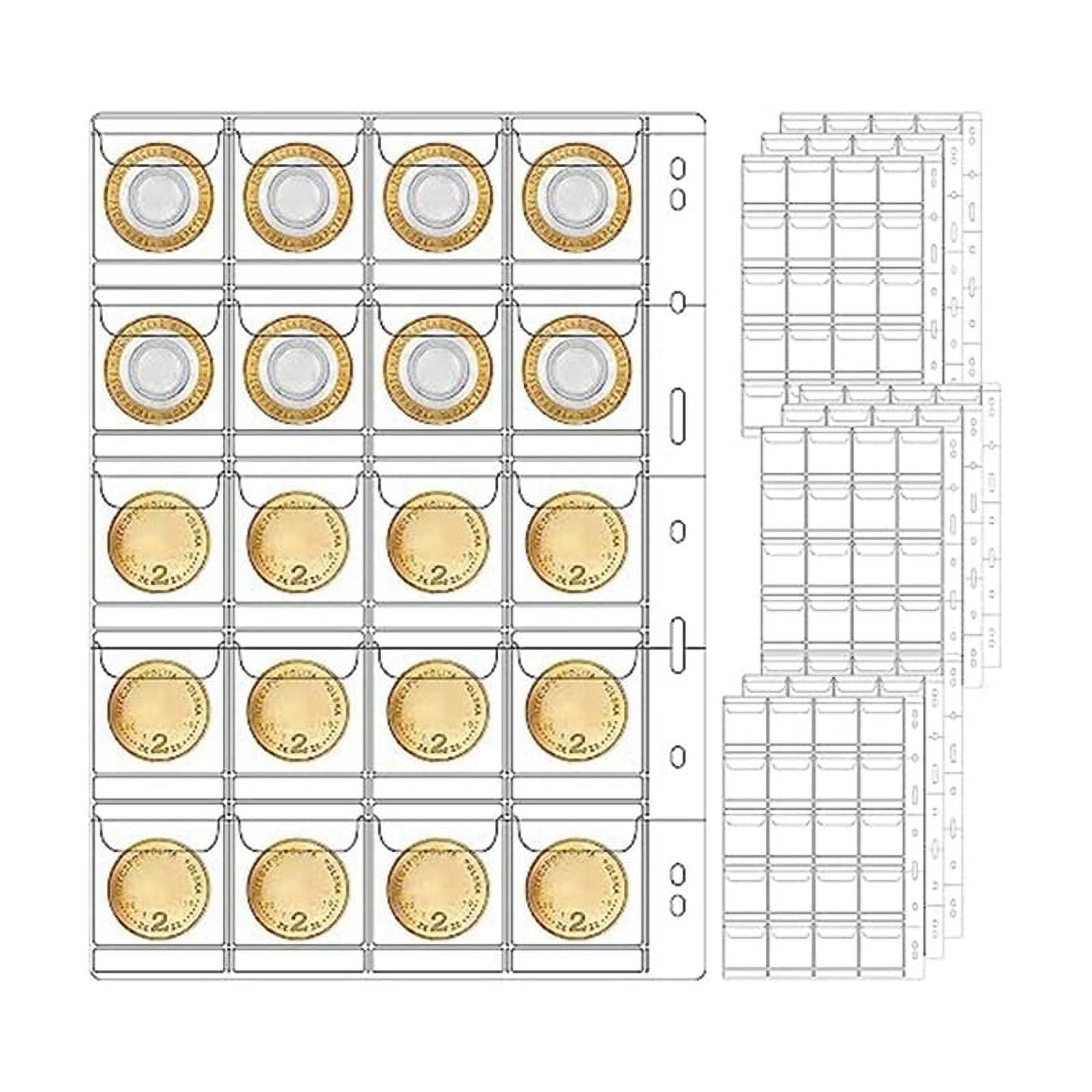 10 Pocket Coin Collecting Pages with 9 Holes for Coin Album Collecting ...