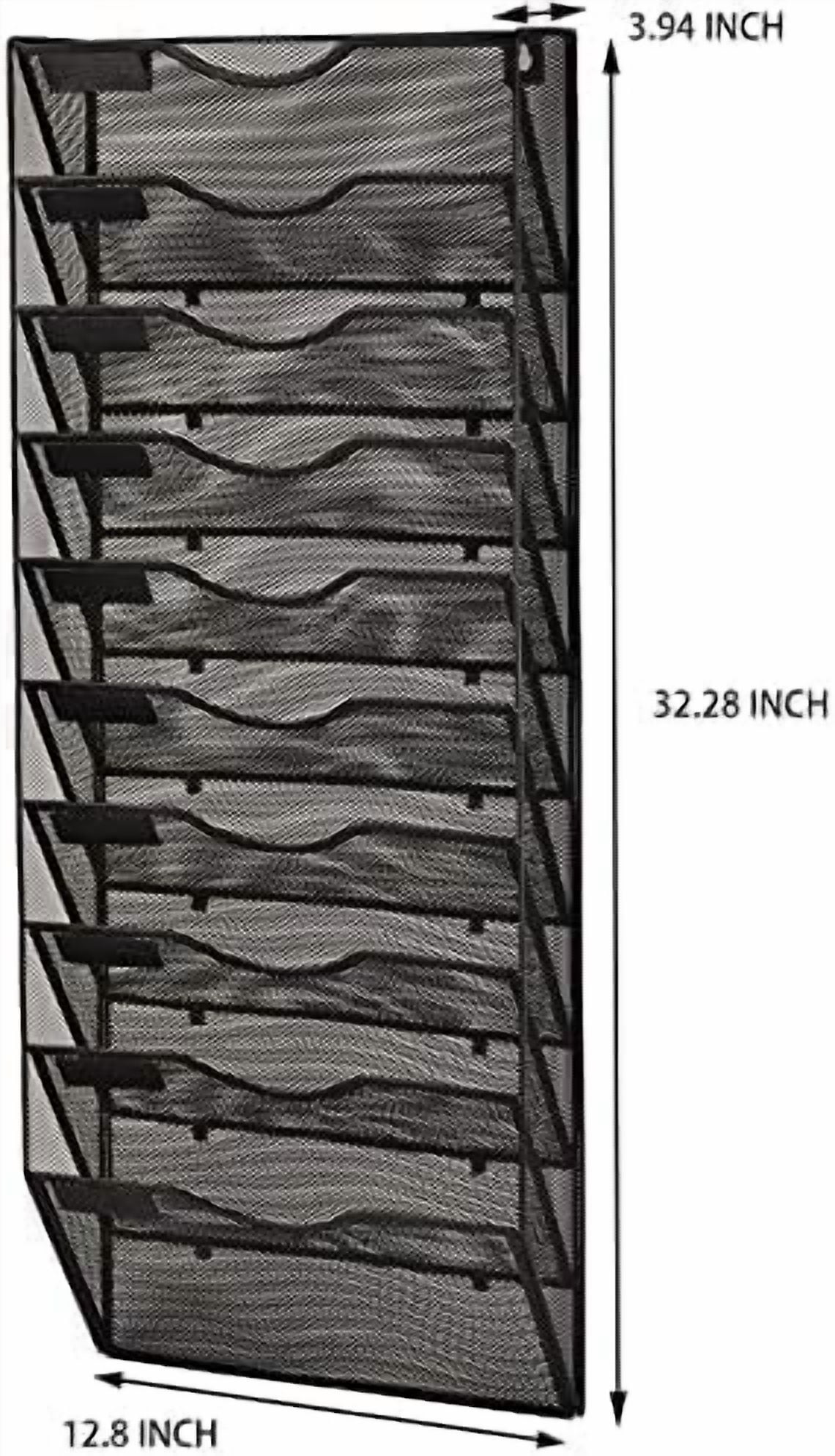 10 Pocket Mesh Hanging Wall File Organizer, Wall Mounted Mail Paper ...