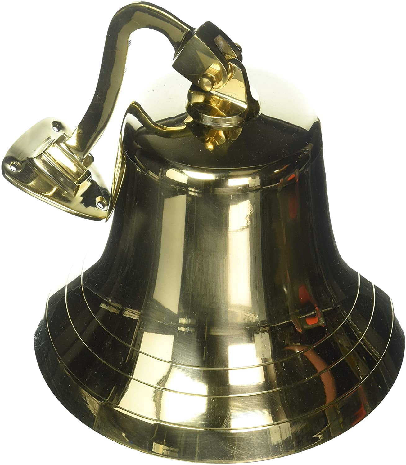 10" Polished Brass Dinner Bell - Nautical Decor - Walmart.com