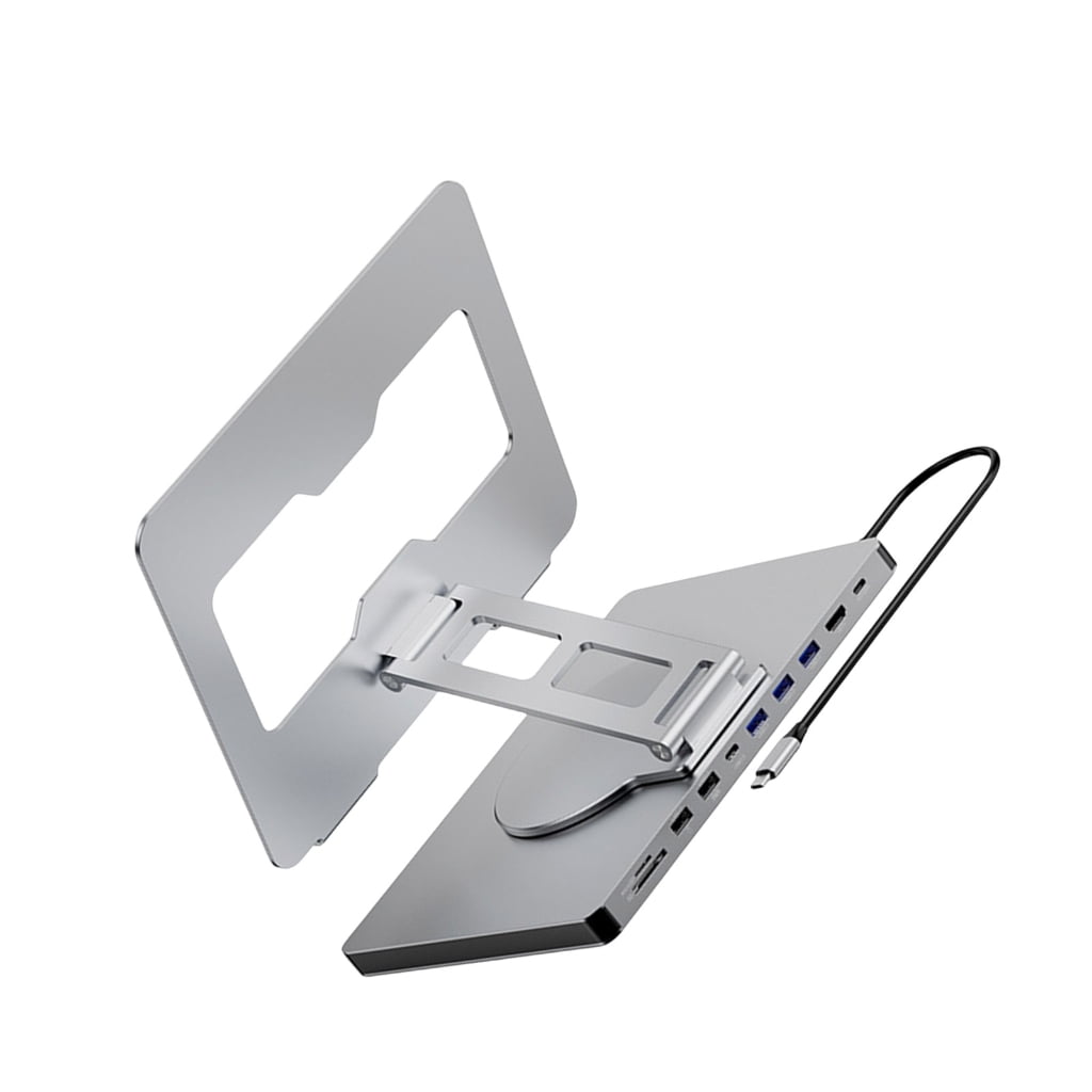 10 Port Laptop Dock and Stand with 100W Power Delivery and 360 Degree ...