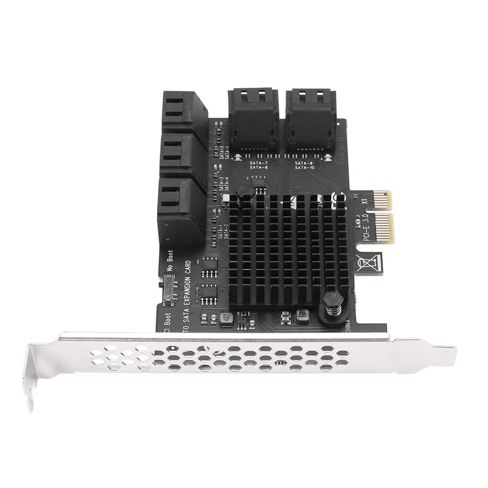 10 Port SATA 3.0 to PCIe X1 Expansion Card PCI Express SATA Adapter ...