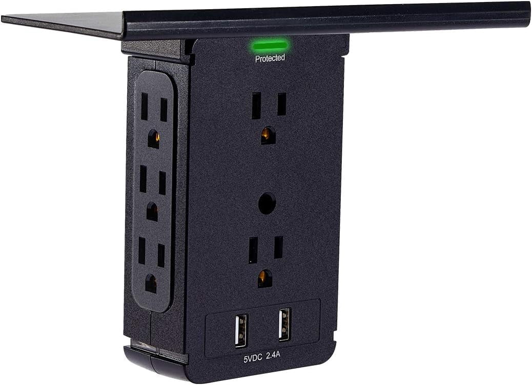 10 Port Surge Protector Wall Outlet,8 Electrical Outlet Extenders and 2 ...