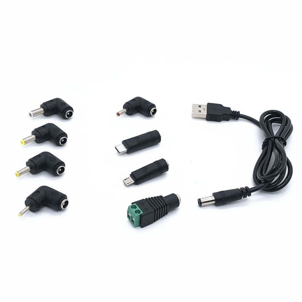 10-Port USB Charging Cable Set with Multiple Adapters, 5V Power Supply ...