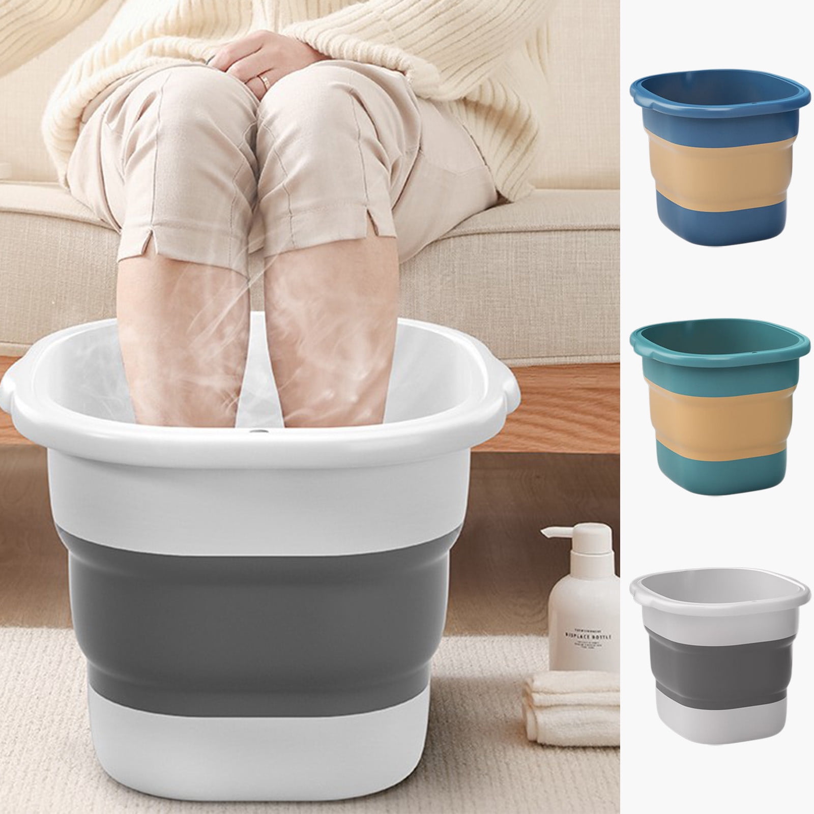 Under 10, Portable Foot Spa Bucket, Foldable Design, Large Capacity ...