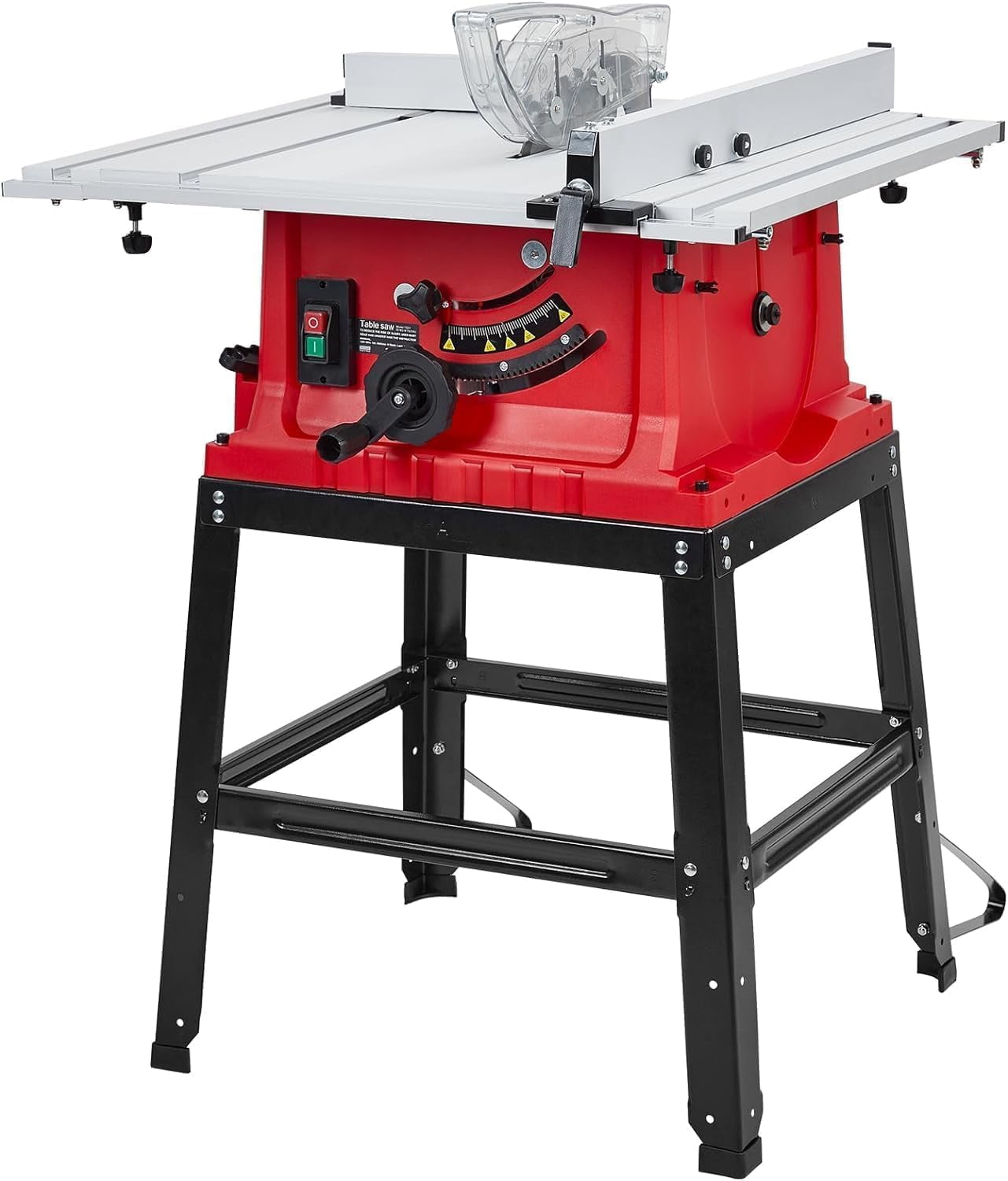 10" Portable Table Saw with Stand, 15A 5000RPM Benchtop Saw with Dust ...