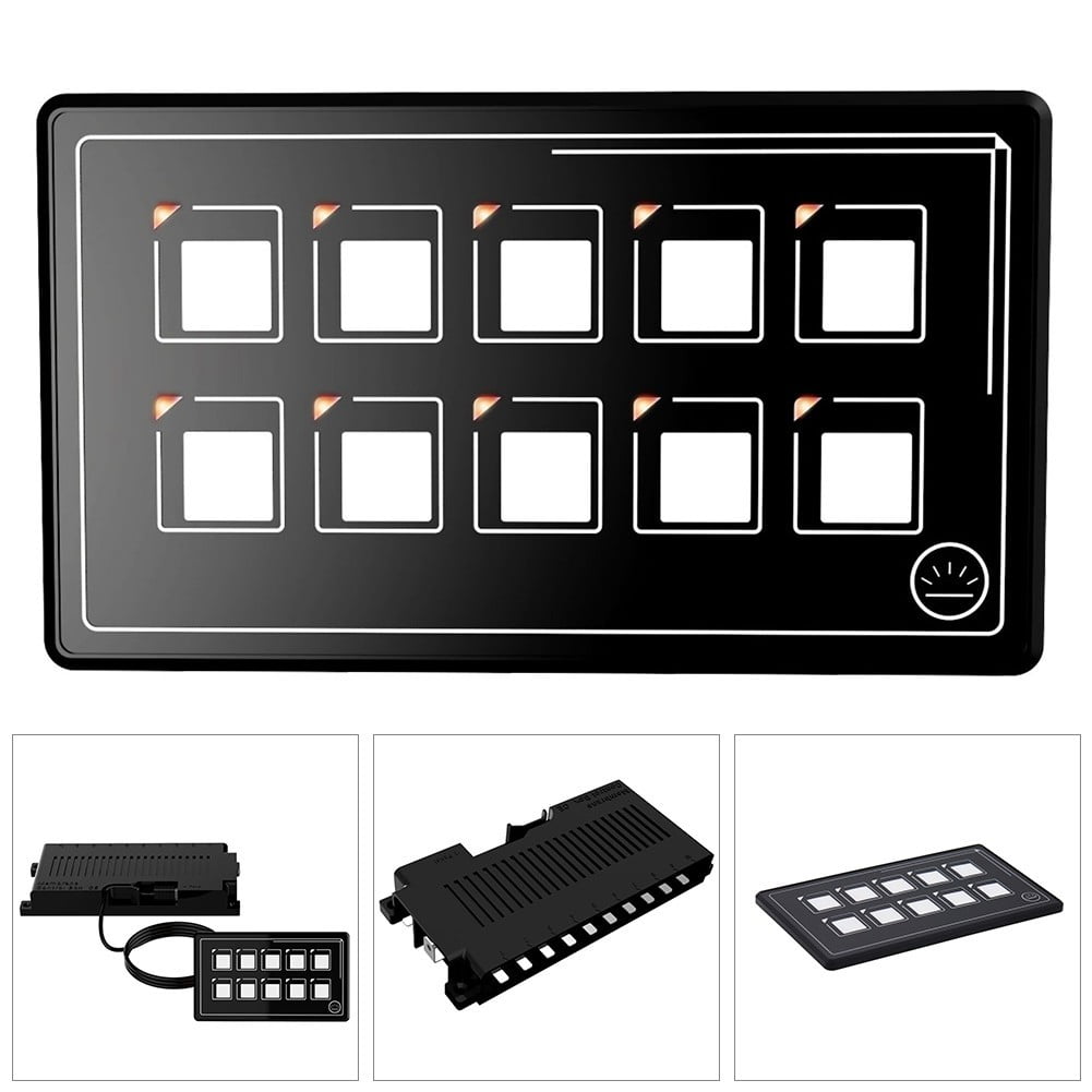 10-Position APP Controlled Button Switch Panel for RV and Yacht ...