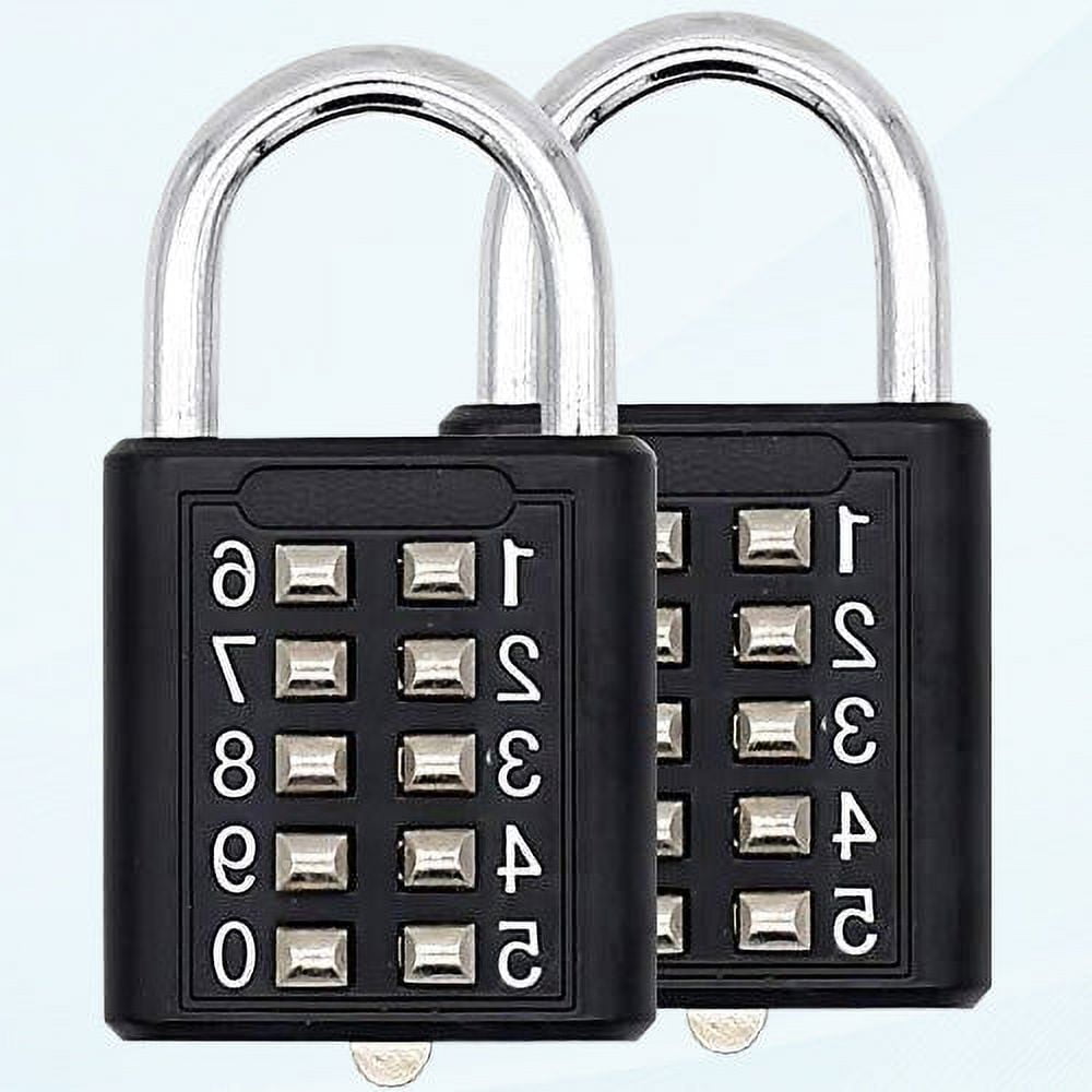10-Position Push Button Combination Padlock, 5-Position Locking ...
