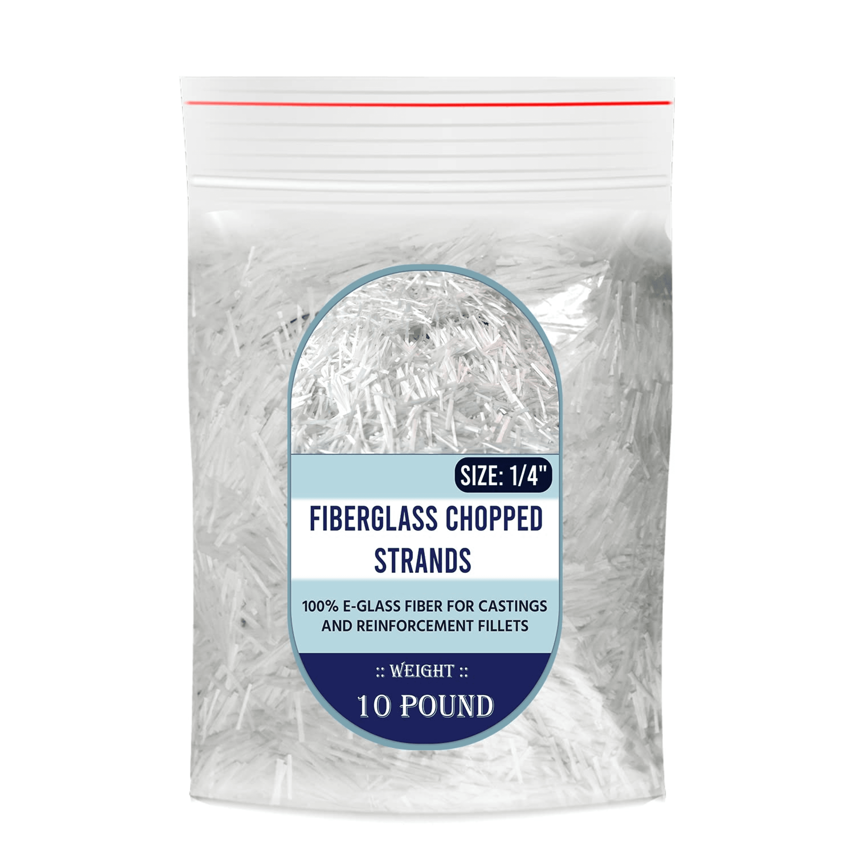 10 Pounds Chopped Fiberglass Strands 1/4" E-Glass Fibers , Glass Fiber ...