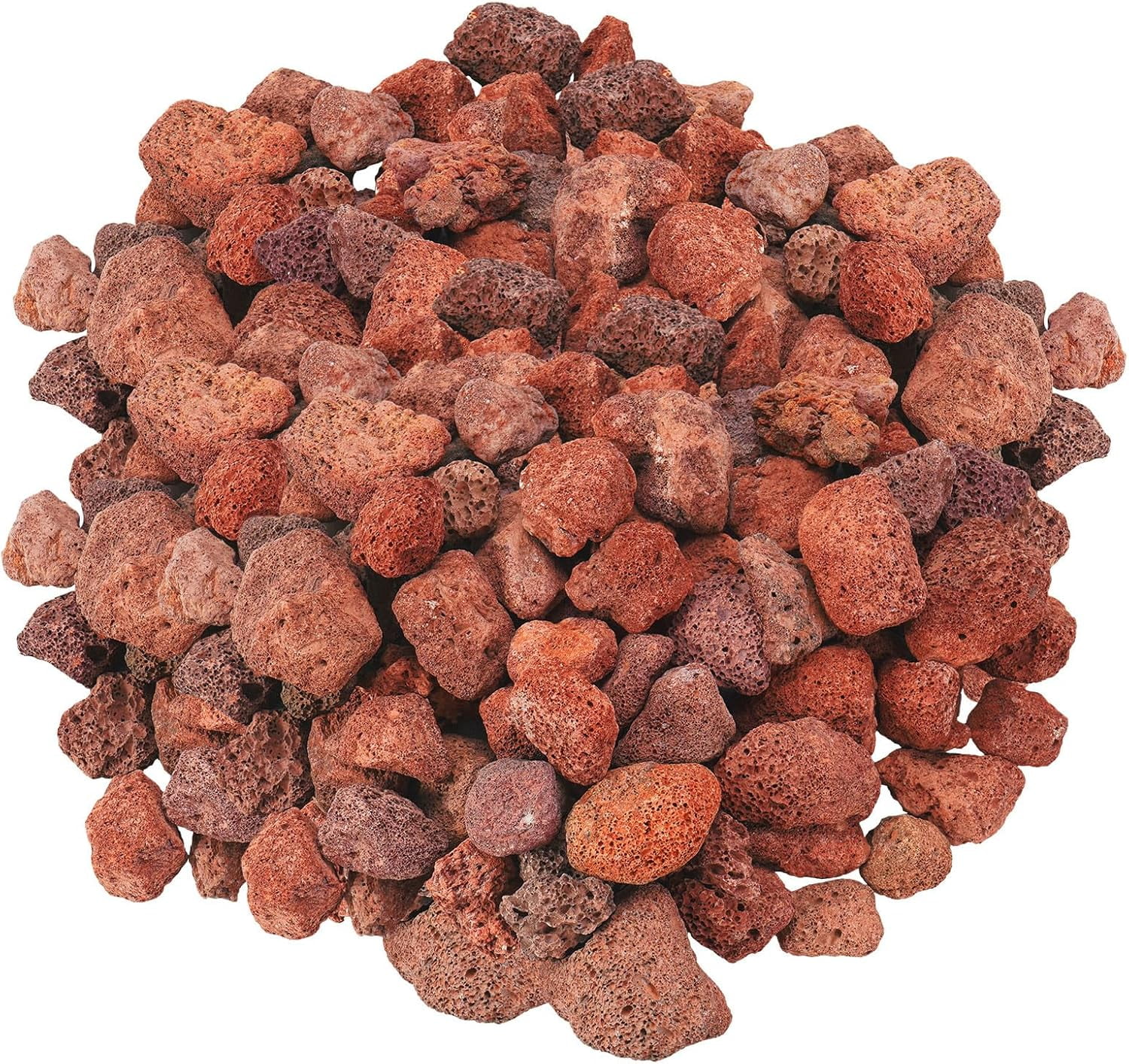 10 Pounds Red Lava Rocks for Fire Pits, Fireplaces, Perfect for Gas Log ...