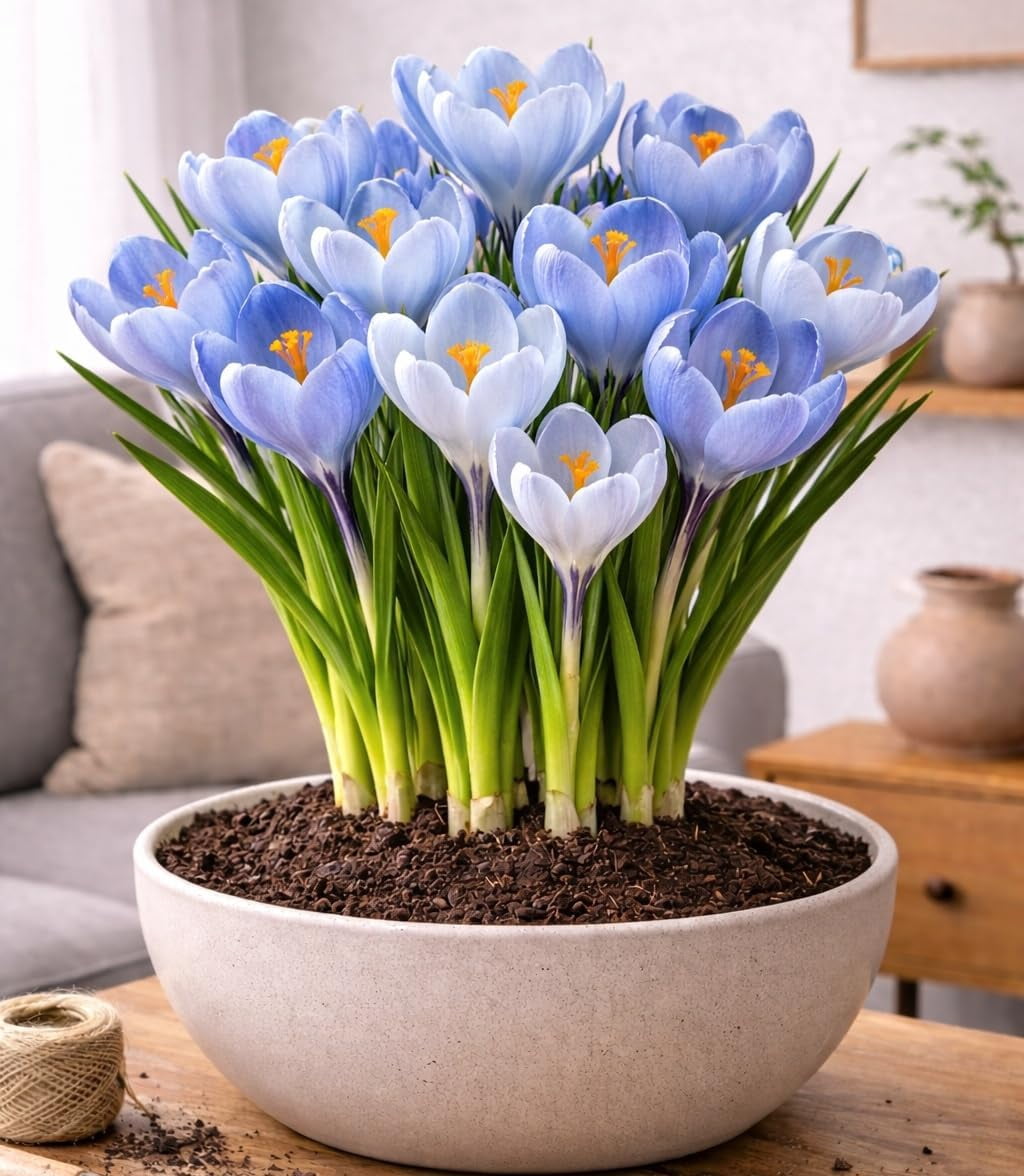 10 Pre-Chilled Blue Pearl Crocus Bulbs for Forcing Indoors – Holiday ...
