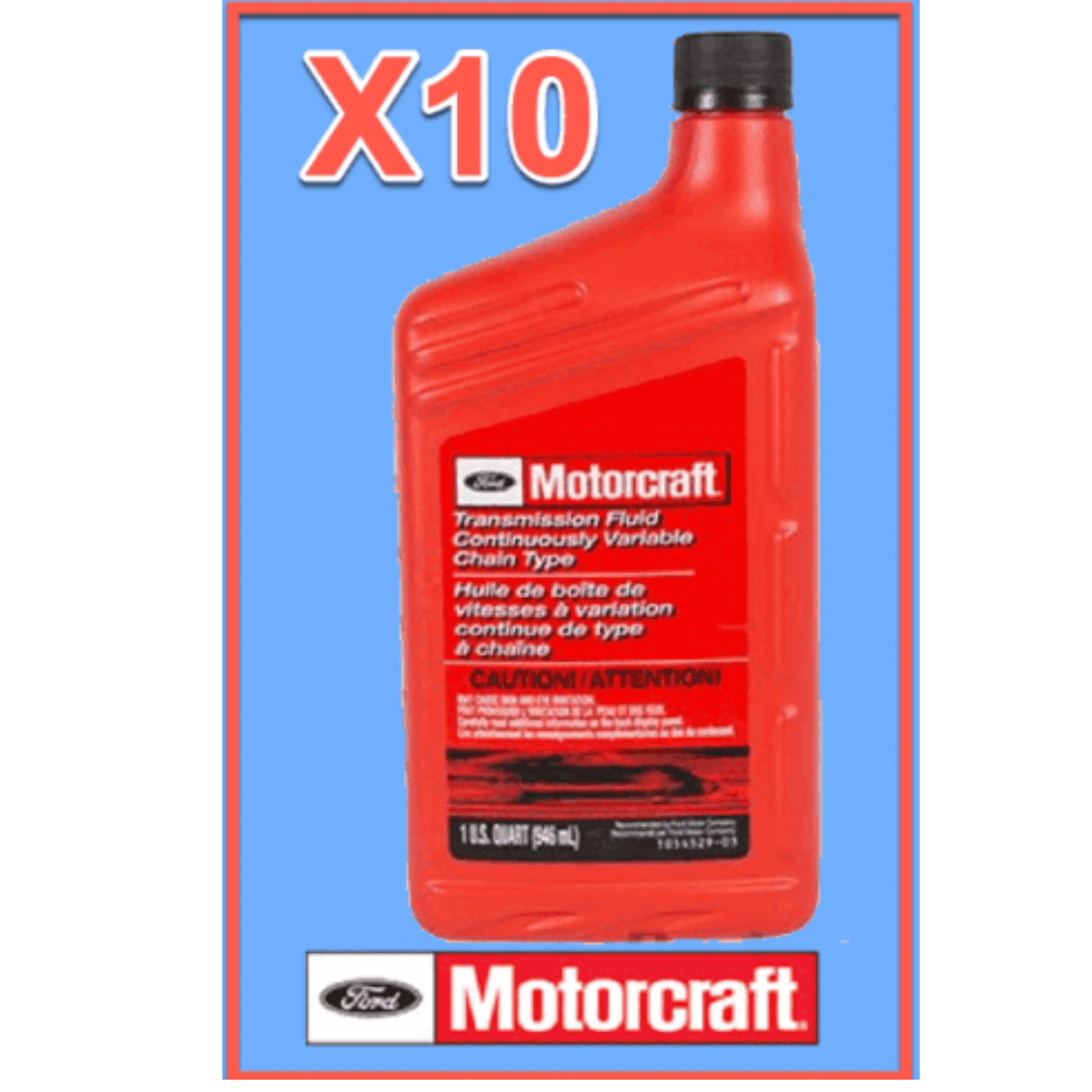 10 Quarts Auto. Trans. Fluid ATF OEM FORD Continuously Variable (CVT ...