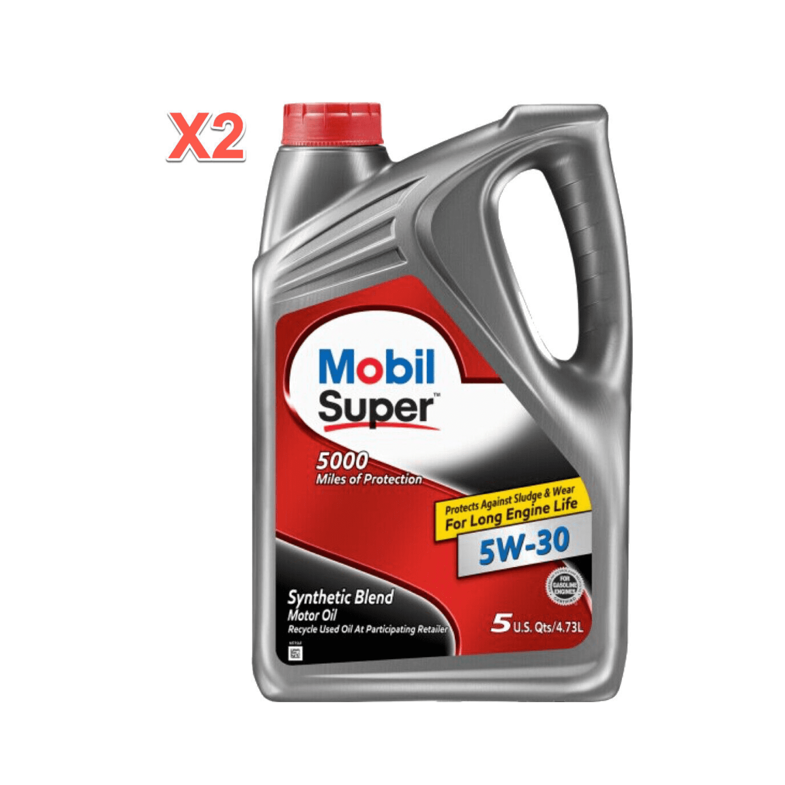 10 Quarts Engine Motor Oil Mobil Super Synthetic Blend SAE 5W-30 MPN ...