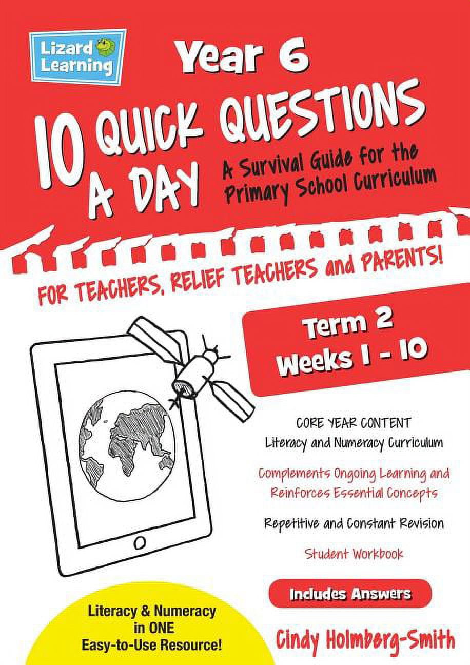 Lizard Learning 10 Quick Questions A Day Year 6 Term 2, (Paperback ...