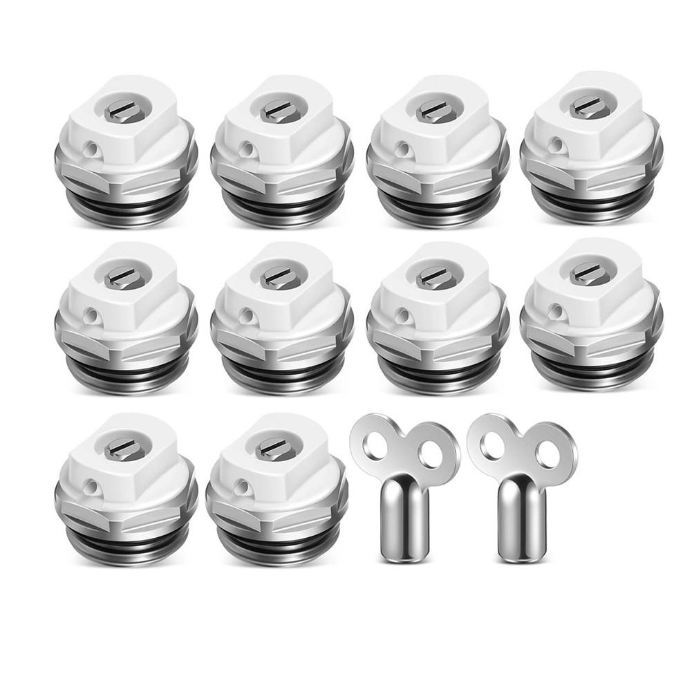 10 Radiator Vent Valves With 2 Key Radiator Vent Valves Manual Heating ...