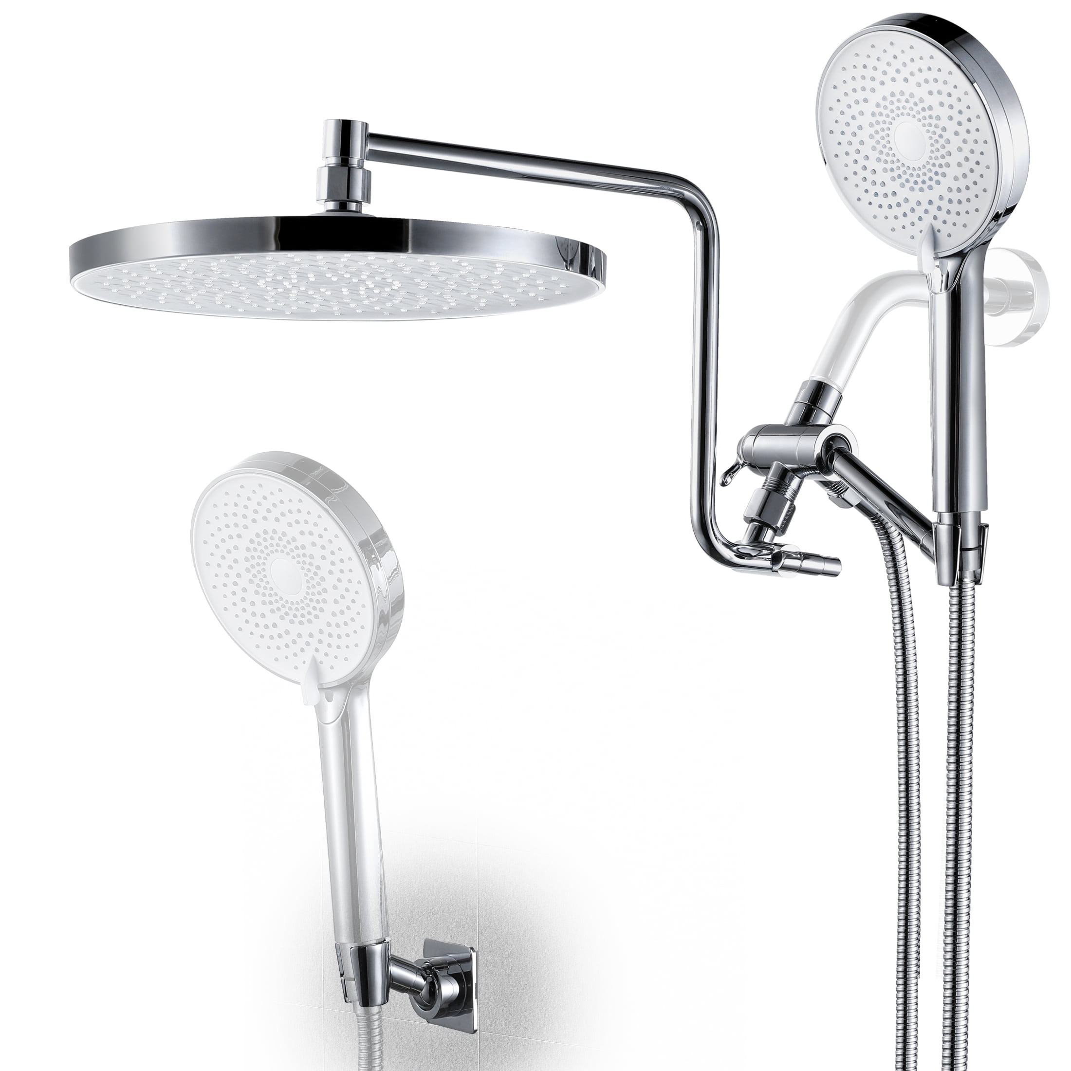 10"Rain Shower Head with Handheld Combo, YDmeet Upgraded Rainfall ...