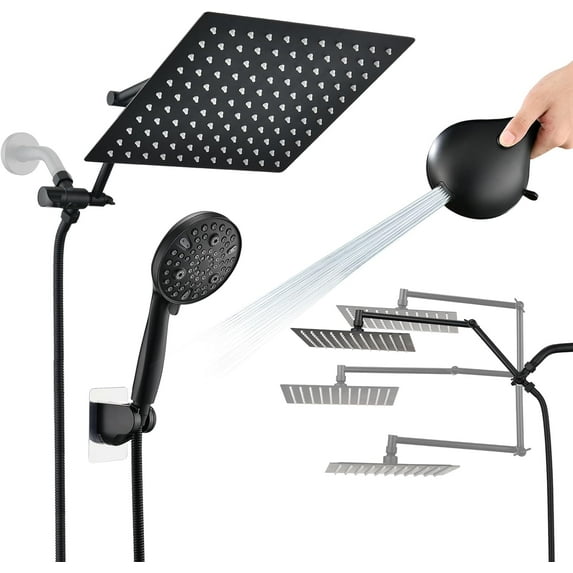 10" Rainfall Shower with Handheld , Dual Rain Showerhead with High 10 ...