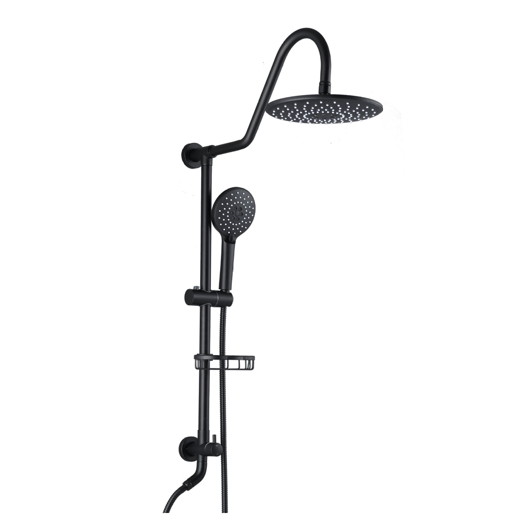 10" Rainfall Shower Head Combo, Matte Black Shower System with Handheld Shower, Slide Bar, 3 ...