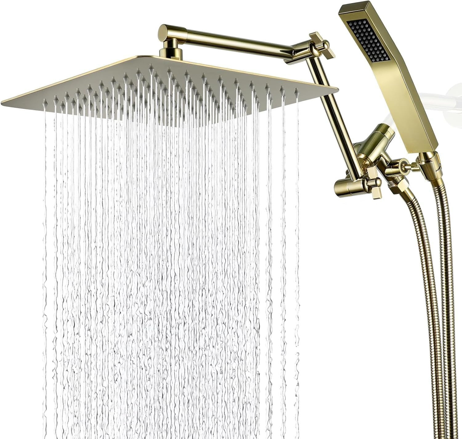 10 Rainfall Shower with Handheld Combo, 3 Settings Diverter, Adjustable ...