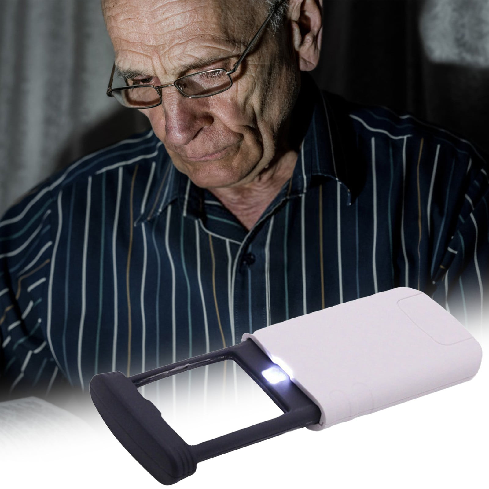 Under 10, Reading Lighted Low Vision Aid, Pocket Glass 4x Magnifier ...