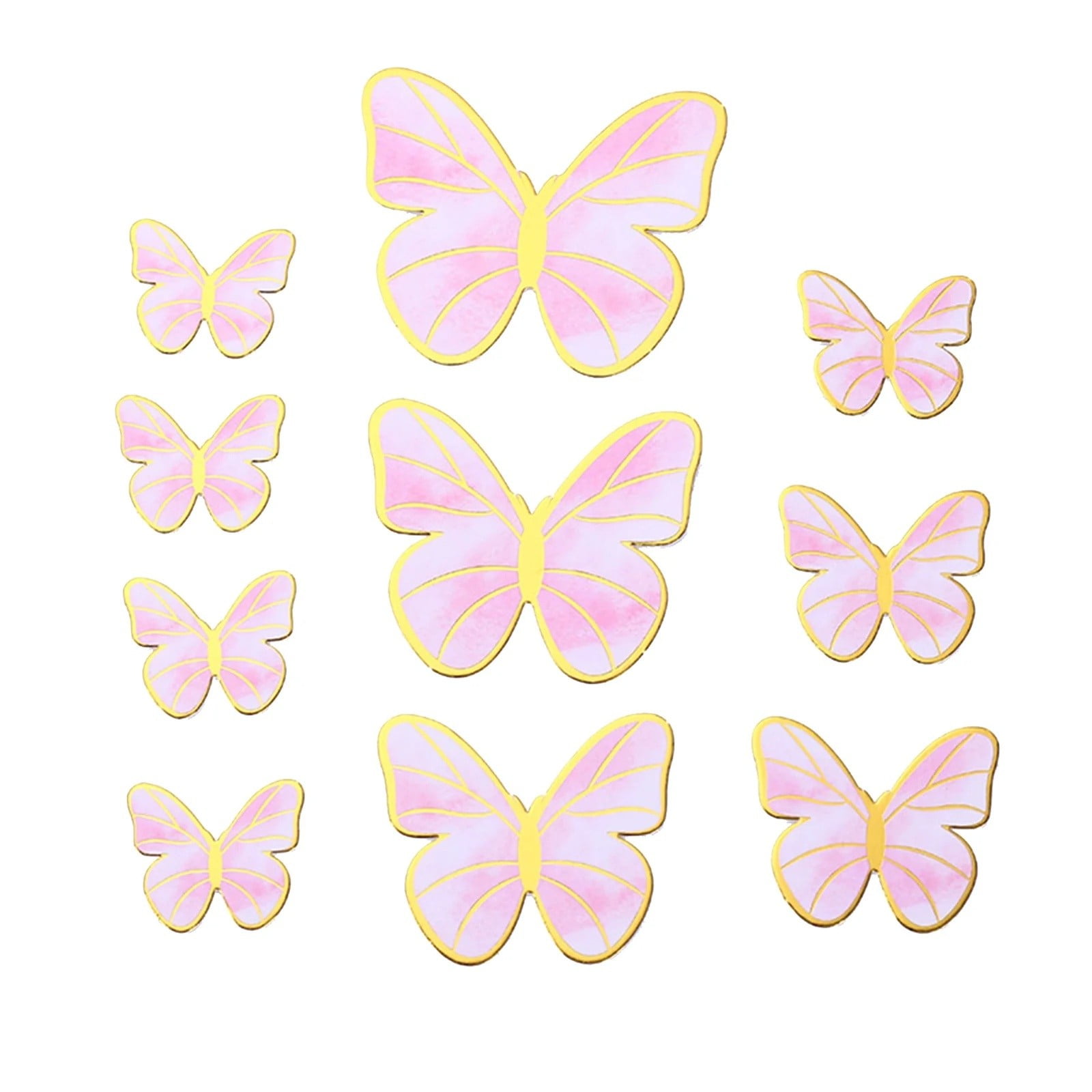 10 Realistic Butterflies - Cake Topper Anti Fall Innovative Lightweight ...